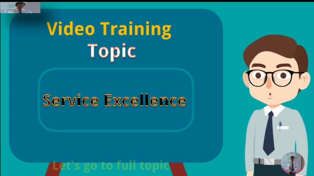 Video animation training about Service Excellent