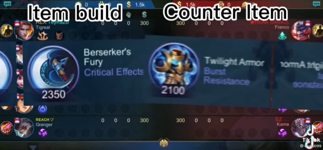 Item build&counter🙏 - TNAOT